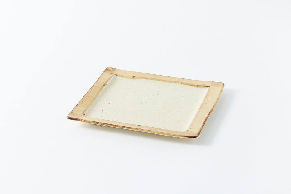 Rounded Square Plate Shiron – Wholesale | Made in Japan – monoya
