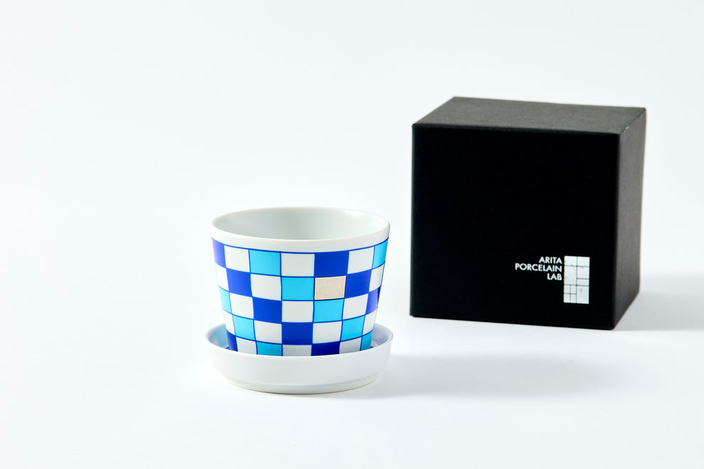 Sobachoko & Condiment Plate Set - Checkered Pattern – monoya